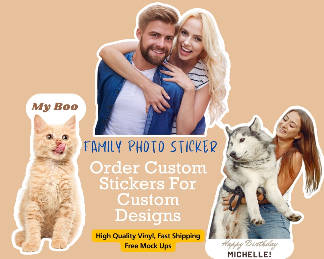 Photo Sticker, Family Photo Sticker, Custom Picture Sticker, Water ...