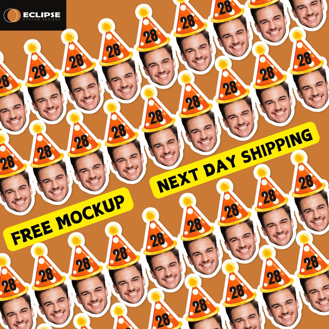 Custom Face Confetti - Personalized Face Birthday Confetti - Photo ...