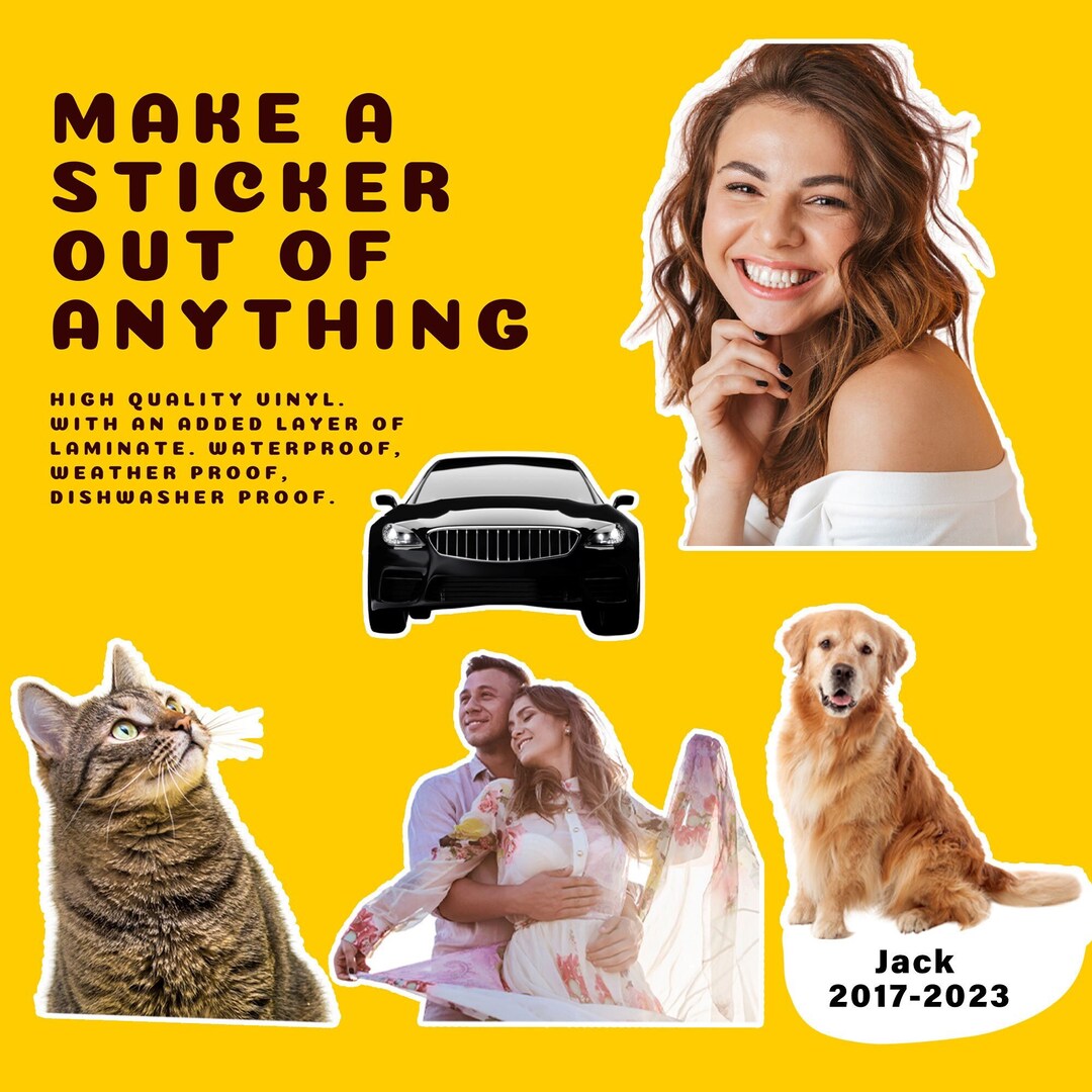 CUSTOM PHOTO STICKERS for Her - Personalized Couple Die Cut Stickers ...