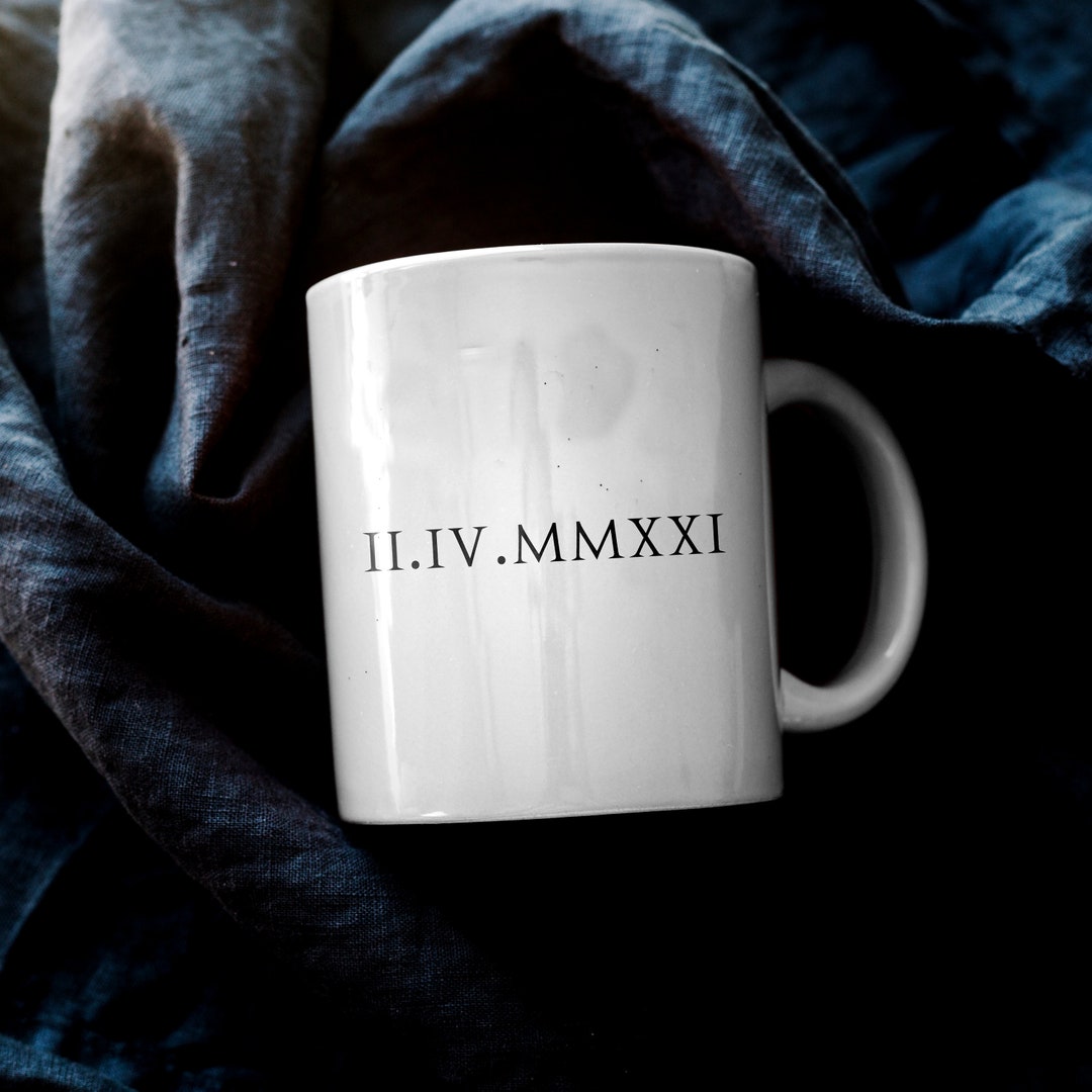Numeric Mug Custom Roman Mug Numeral Mug With Personalized Coffee Cup ...
