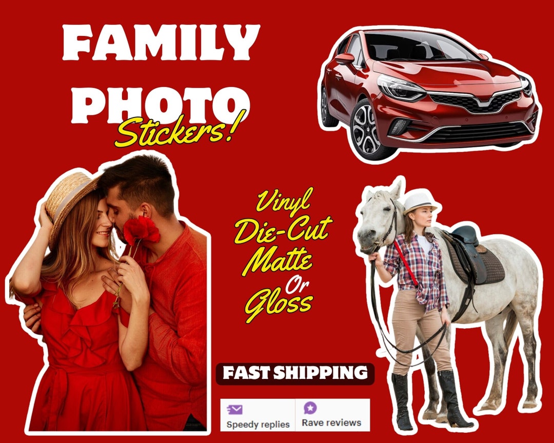 CUSTOM PICTURE FAMILY Die-cut Custom Images Stickers, Family Photo ...