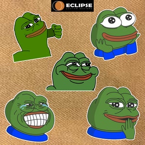 Frog Meme Sticker, Pepe Fren Meme Sticker, Motivational Sticker, Pepe ...
