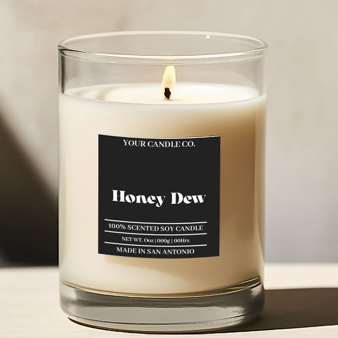 CUSTOM CANDLES STICKERS - Personalized Candle Labels Gift , Editable ...