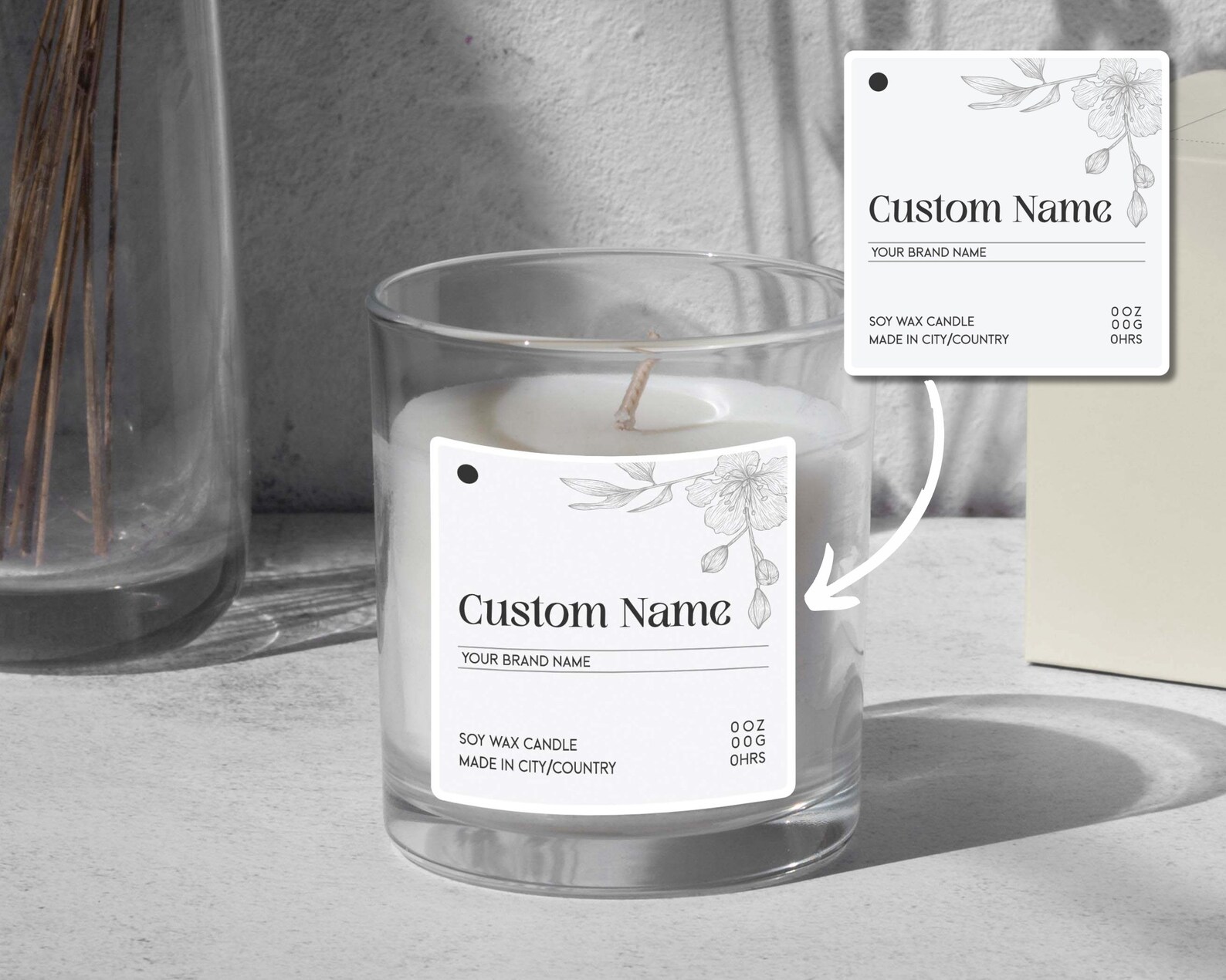 Custom Cozy Candle Stickers: Custom Candle Label, Coconut, Lavender ...