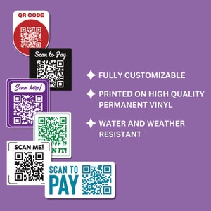 Create Your Own QR Codes Small Business Stickers Personalized Business ...