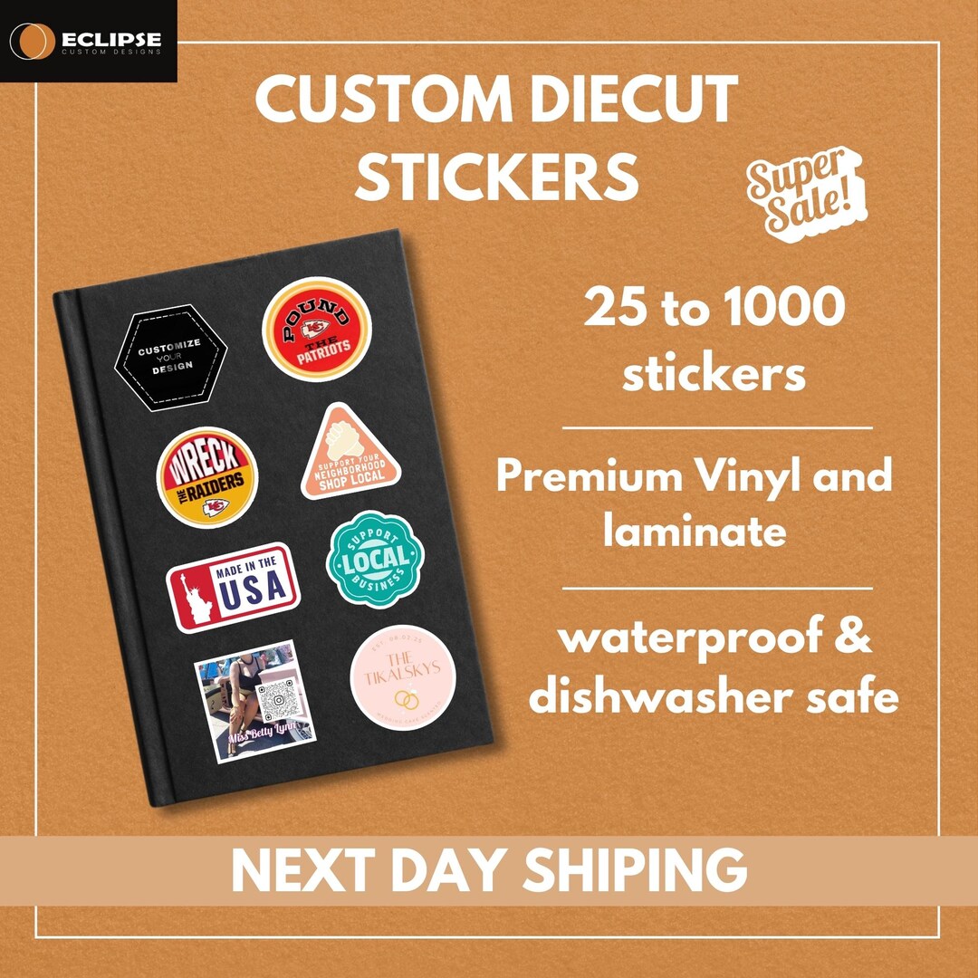 Custom Vinyl Stickers / Die Cut Stickers Logo Stickers PERSONALISED ...