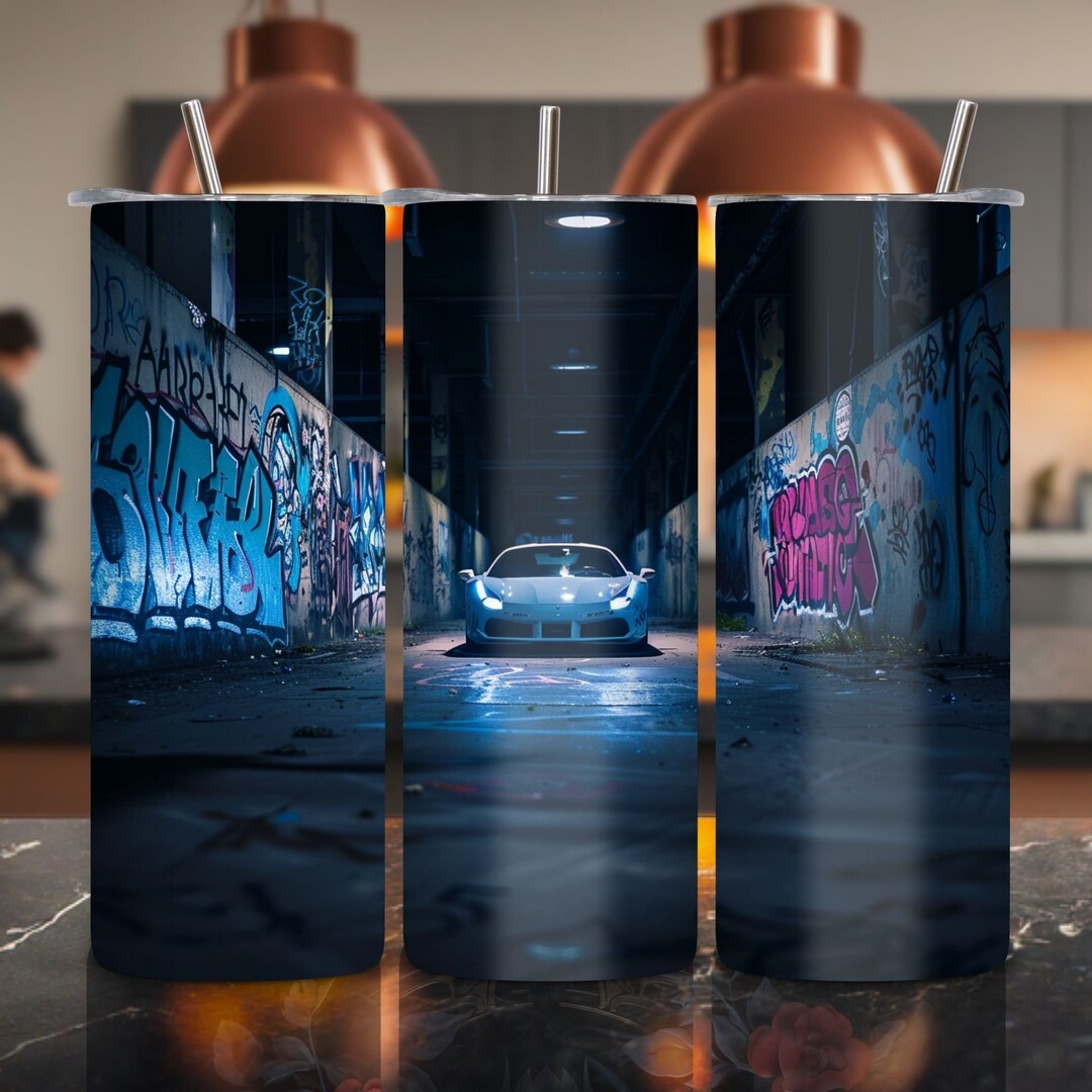 Car Tumbler Wrap, Modern Car Design Tumblers, Car Sublimation ...