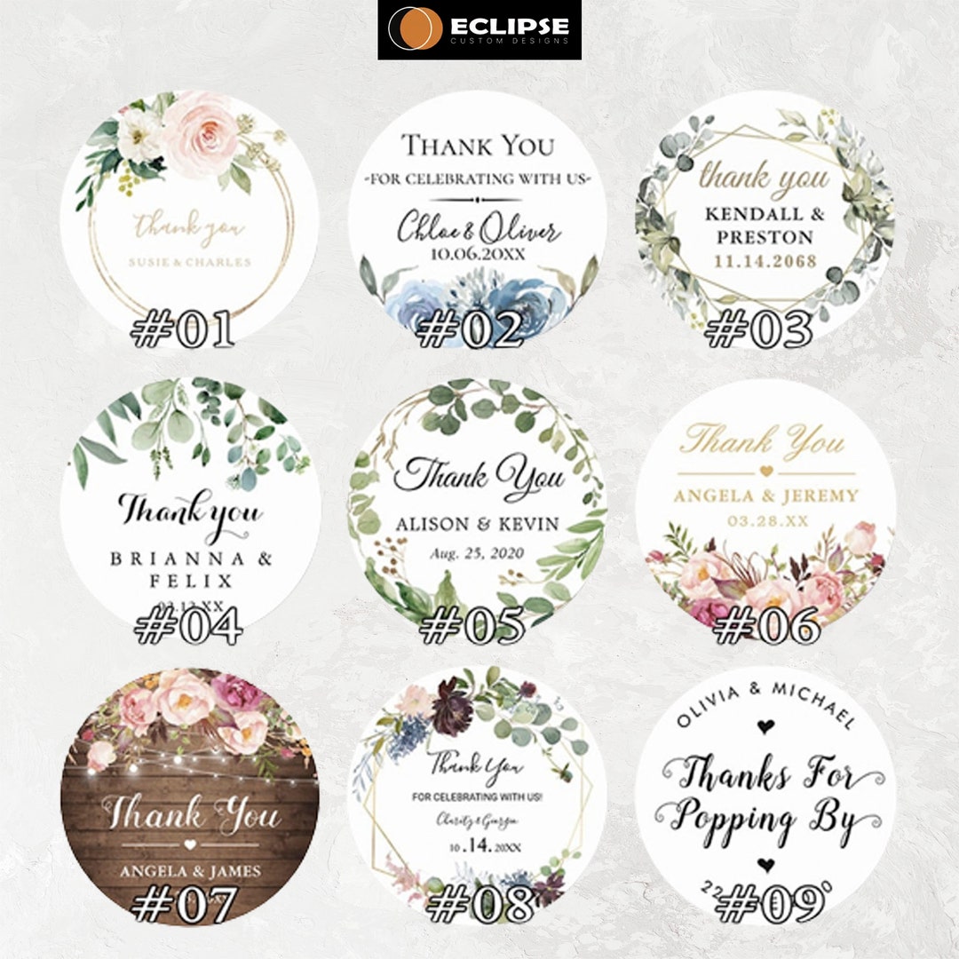 Round Custom Labels Stickers - Party Labels, Logo Labels, Bottle Labels ...