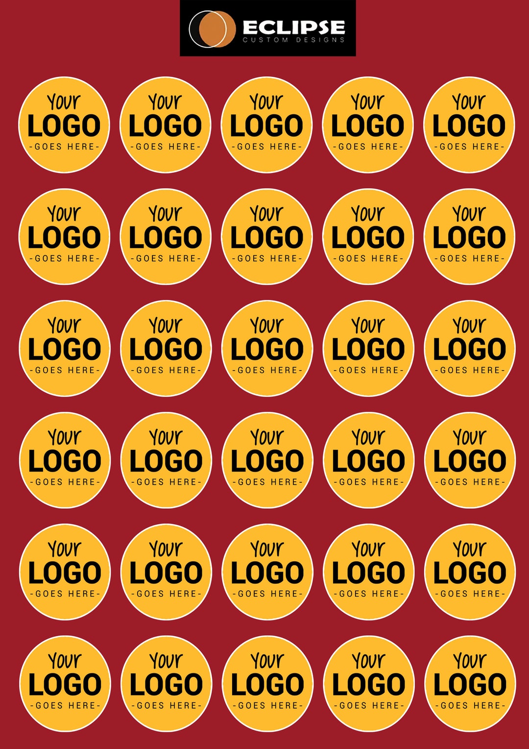 150 Custom Labels Business Logo Labels Print Round Logo Decal Sticker ...