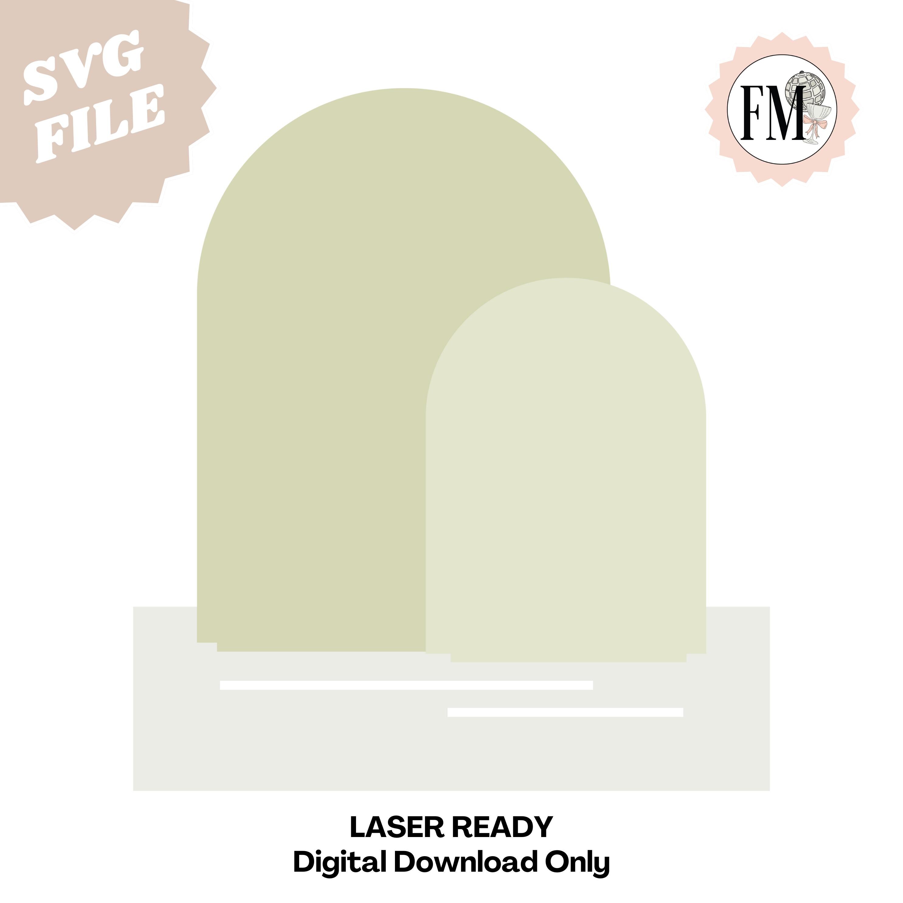 Double Arch Sign Template SVG File, Bar Sign Template, Glowforge Laser ...