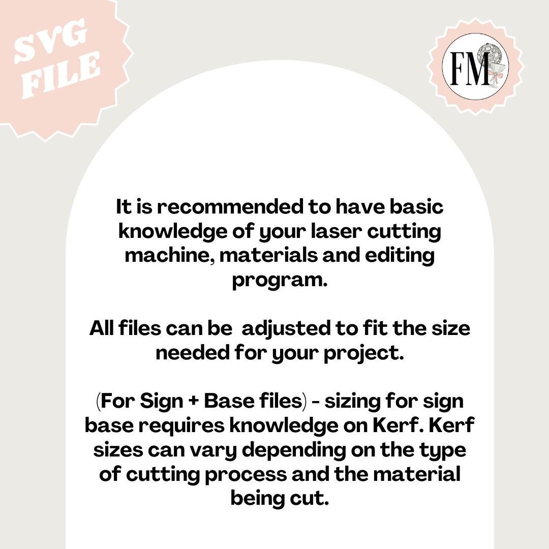 Double Arch Sign Template SVG File, Bar Sign Template, Glowforge Laser ...