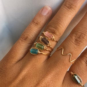 Wire Wrapped Translucent Ring, Translucent Ring - Etsy