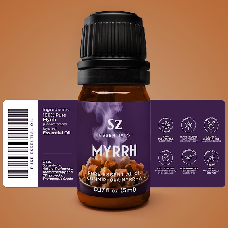Myrrh Essential Oil - 5-year Aged - Therapeutic Grade - 100% Pure and ...