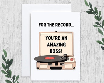 Card for Boss From Employees Best Boss Ever Card Happy Bosses - Etsy