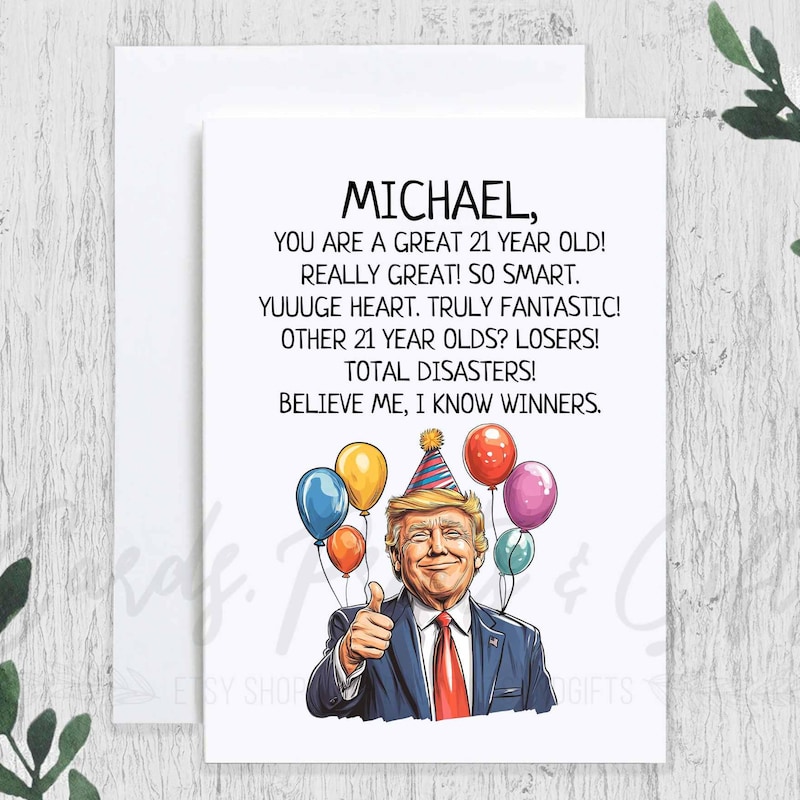 21st Birthday Card - Etsy