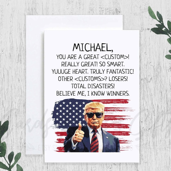 Trump Greeting Card - Etsy