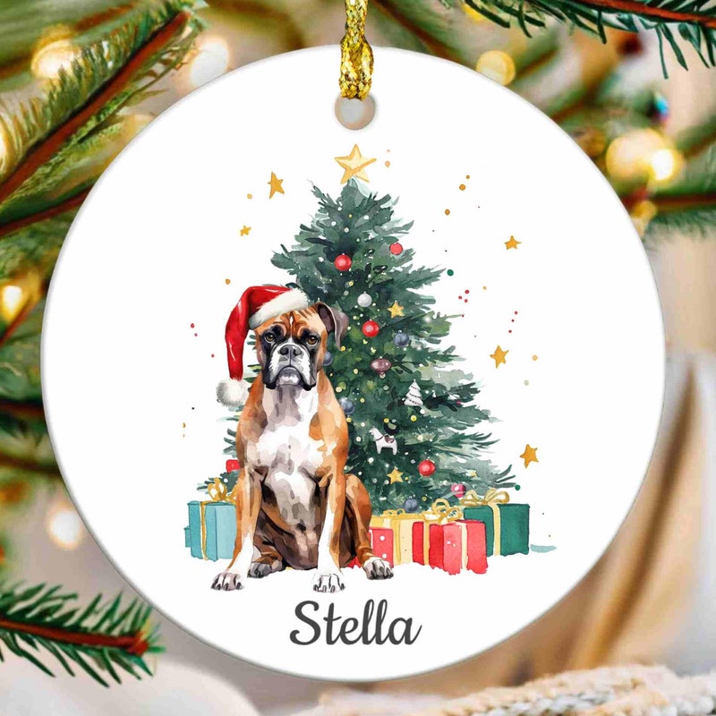 Boxer Dog Ornament - Etsy
