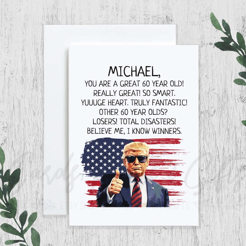 Personalized Donald Trump Birthday Card - Etsy