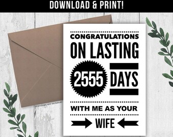 7 Year Together Card - Etsy