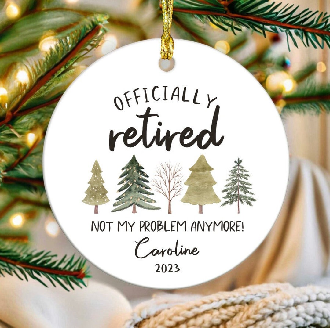 Personalized Officially Retired Christmas Ornament, Custom Retirement ...