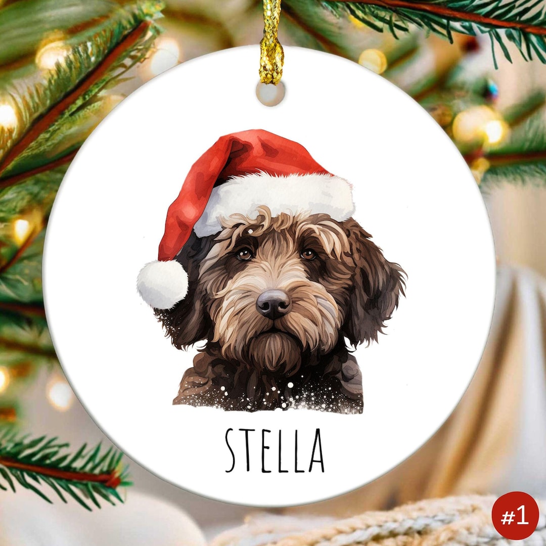 Personalized Labradoodle Christmas Ornament, Custom Dog Name Ornament ...