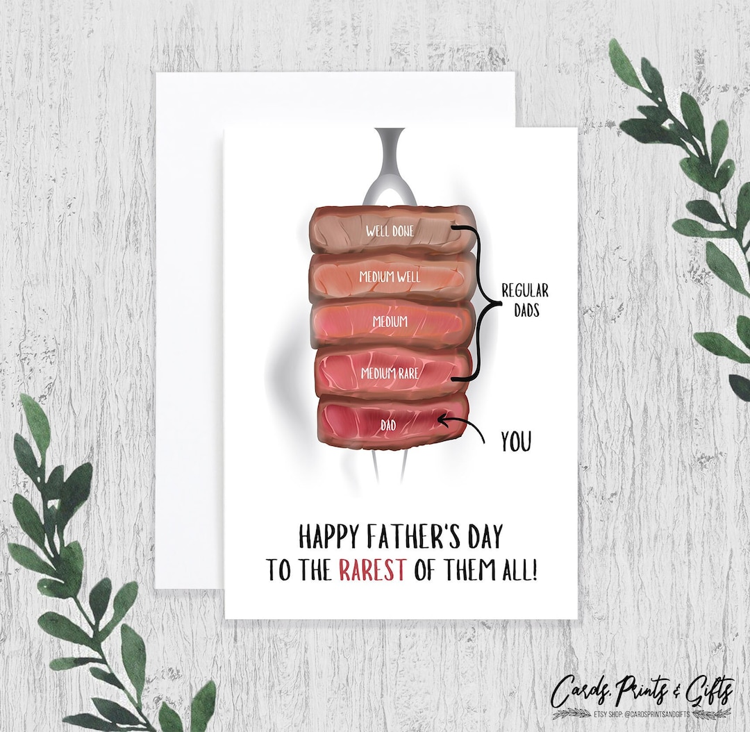 Funny Fathers Day Card, Rarest Dad of All, Funny Birthday Card for Dad ...