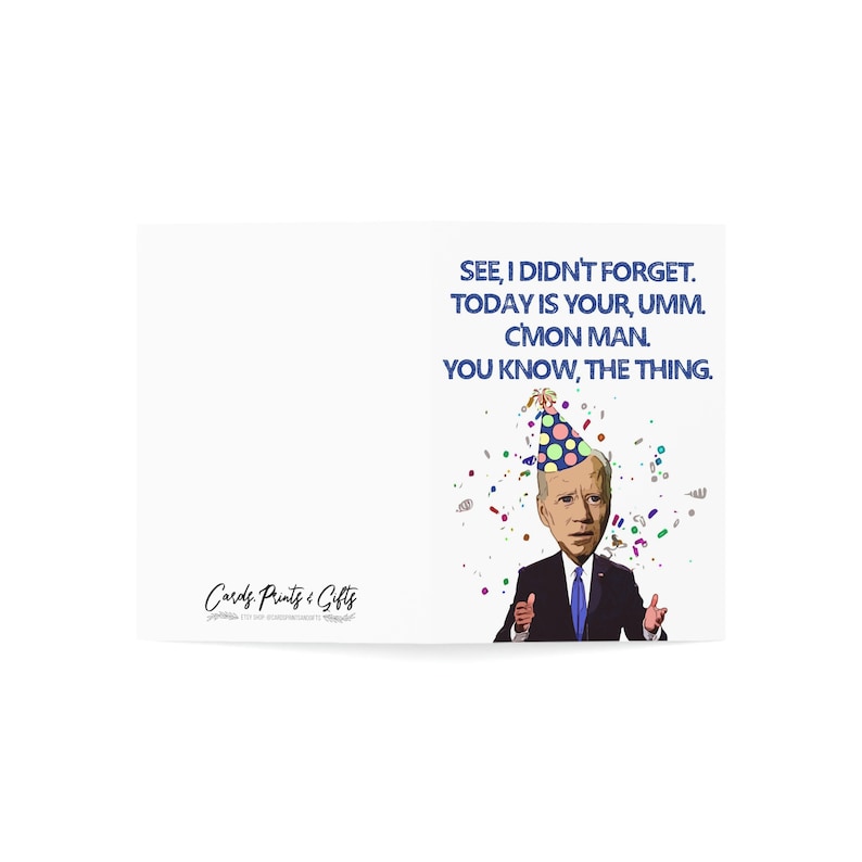 Funny Joe Biden Birthday Card Hilarious Bday Card for Him - Etsy