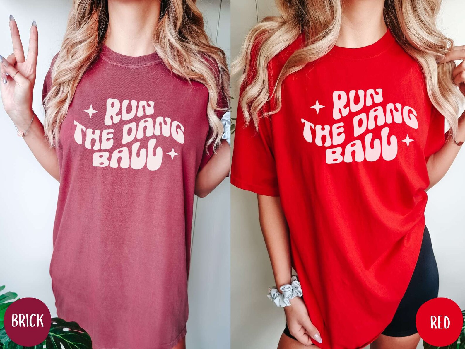 Comfort Colors® Run the Dang Ball Shirt, Football Wife Tshirt, Retro ...