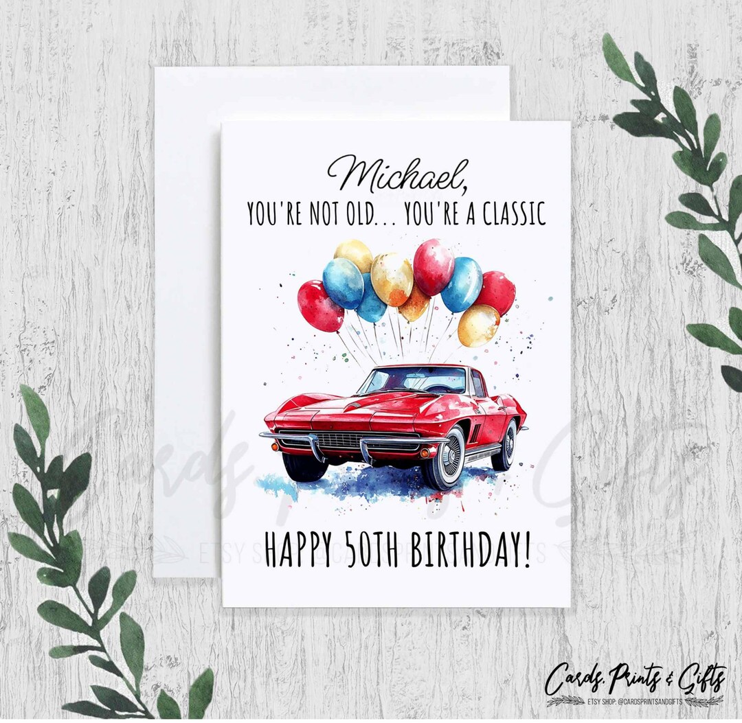 Personalized 50th Birthday Card, Funny Getting Old Card, 50th Birthday ...