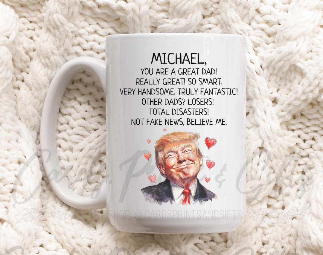 Personalized Trump Dad Mug, Funny President Trump Father's Day Gift ...