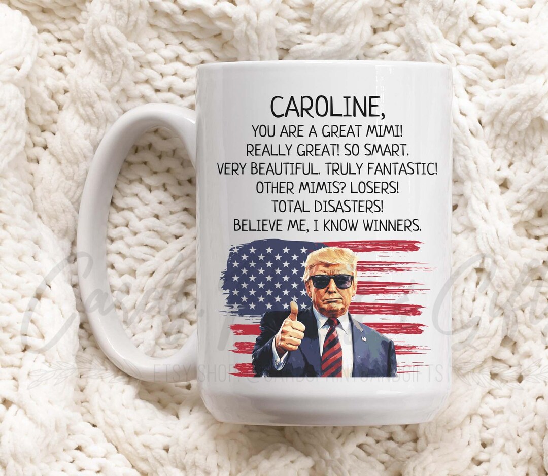 Personalized Trump Mimi Mug, Funny President Trump Grandma Christmas ...