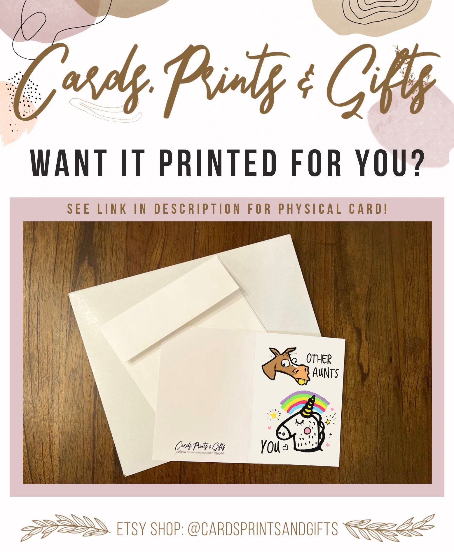 DIGITAL DOWNLOAD Funny Birthday Card for Aunt, Other Aunts Compared to ...