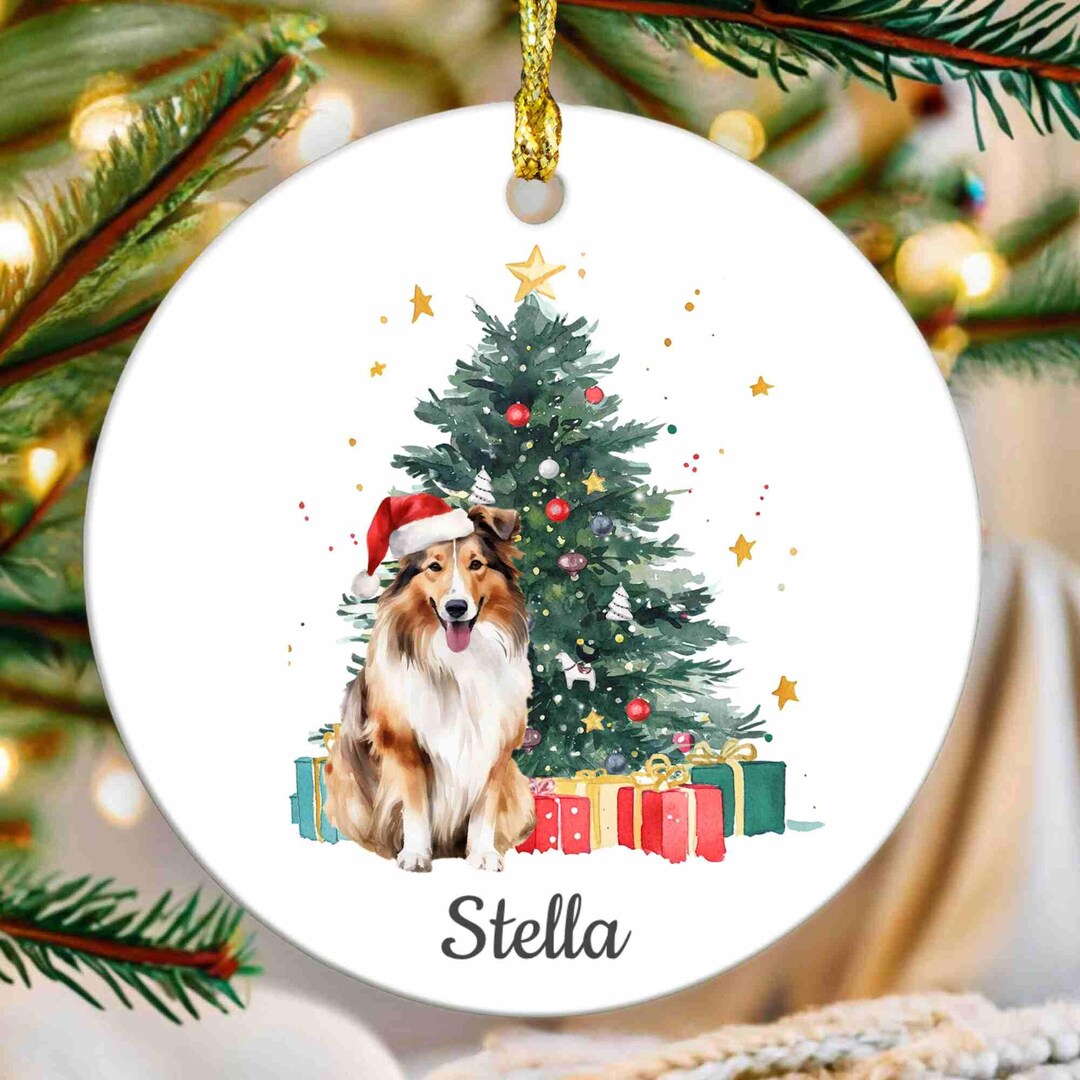 Personalized Shetland Sheepdog Christmas Ornament, Custom Sheltie ...