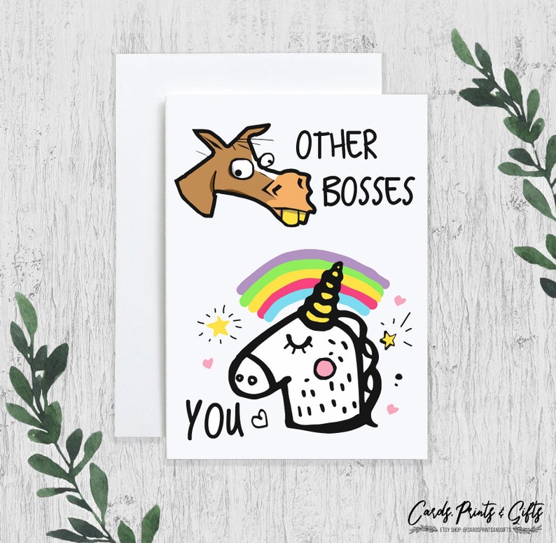 Funny Boss Card Boss Birthday Card Funny Boss Gift Boss - Etsy