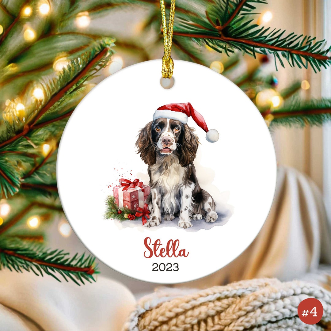 Personalized English Springer Spaniel Dog Ornament 2024, Custom Name ...