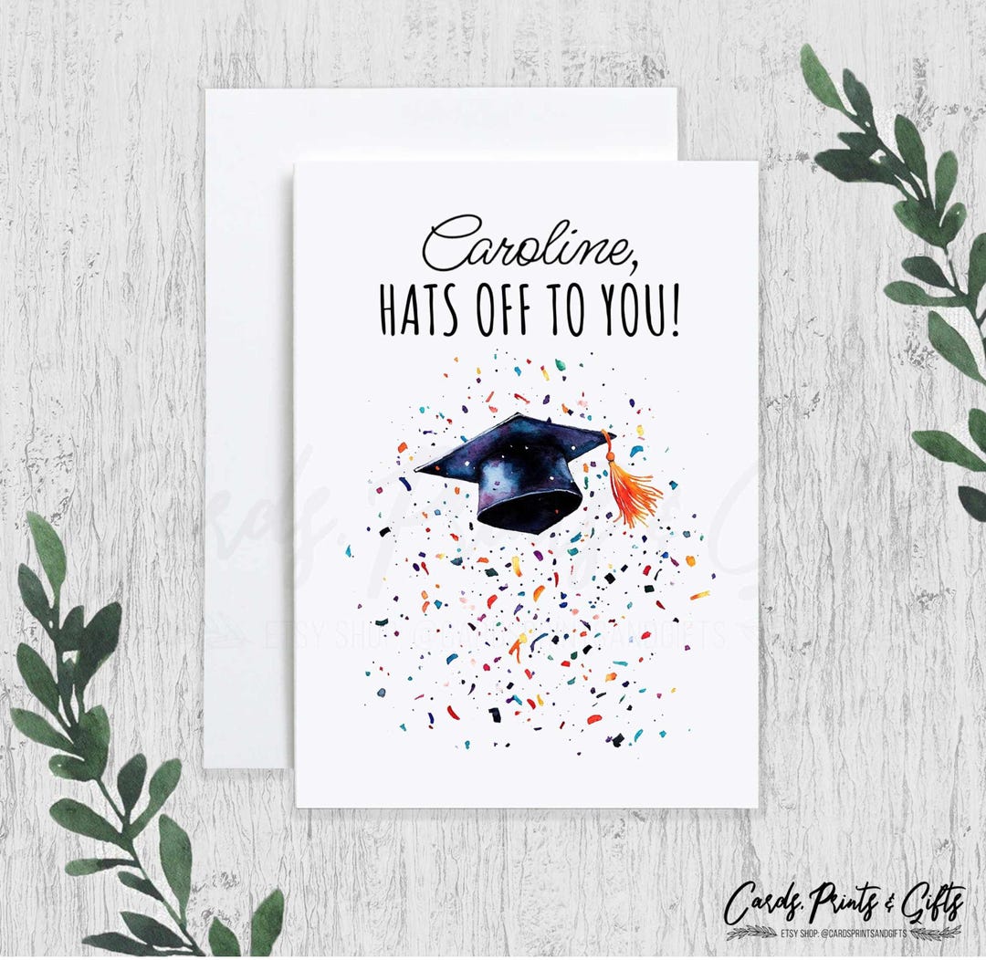 Personalized Graduation Cap Pun Graduation Card, Funny Graduation 2025 ...