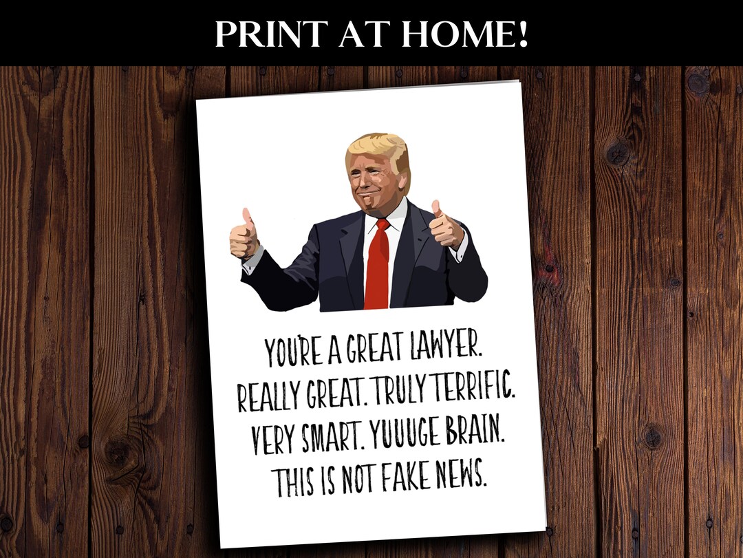 DIGITAL DOWNLOAD Funny Birthday Card for Lawyer Funny Card You're a ...