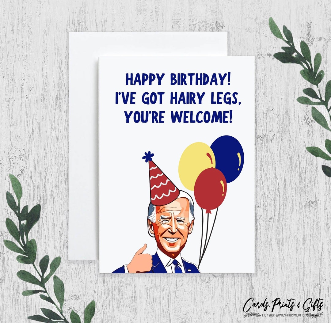 Funny Joe Biden Birthday Card, Funny Birthday Card for Him, Boyfriend ...