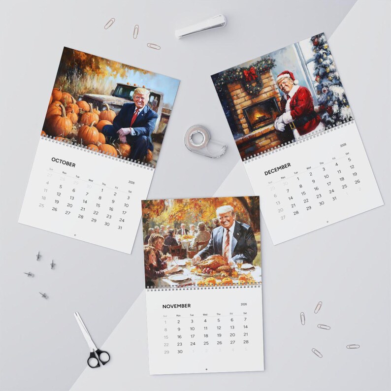 Trump Wall Calendars 2026, Funny President Trump 2026 Calendar, Outlaw ...