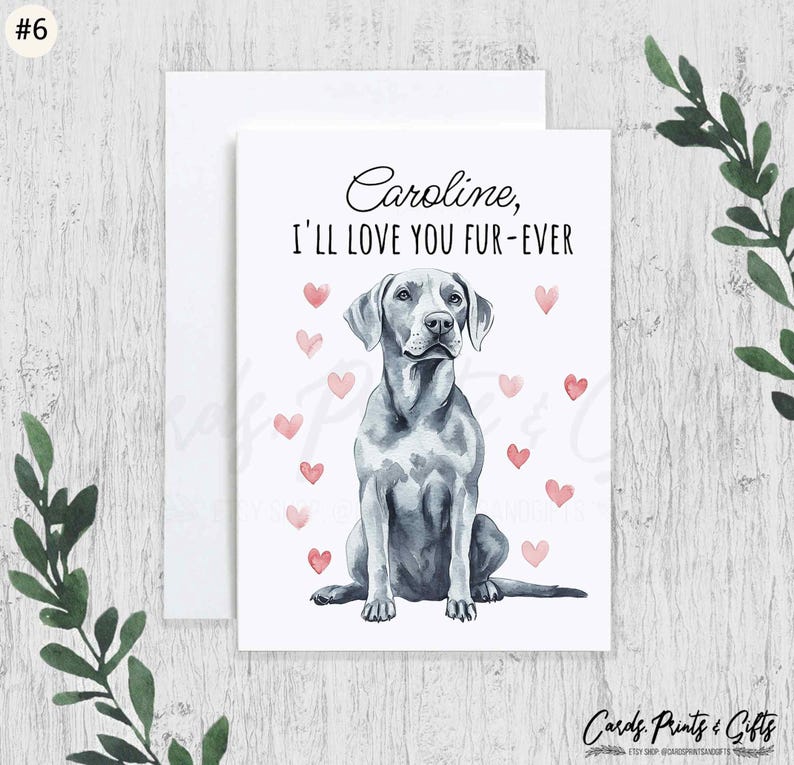 Personalized Yellow Labrador Valentines Card, Funny Lab Anniversary ...