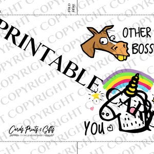 DIGITAL DOWNLOAD Funny Boss Card, Boss Birthday Card, Funny Boss Gift ...