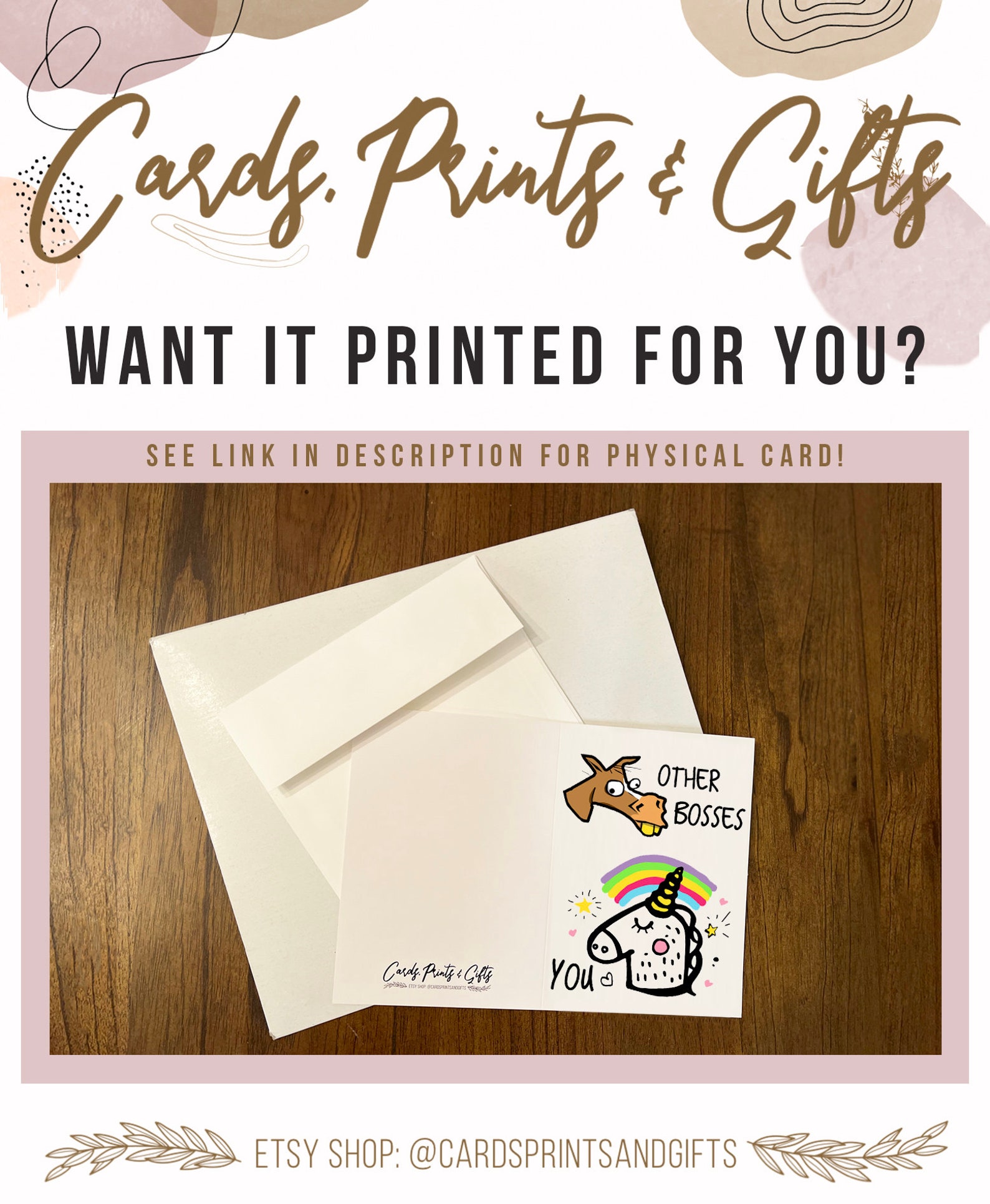 DIGITAL DOWNLOAD Funny Boss Card, Boss Birthday Card, Funny Boss Gift ...