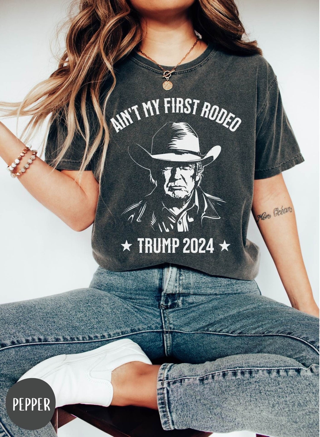 Comfort Colors® Ain't My First Rodeo Trump T-shirt, Western Donald ...