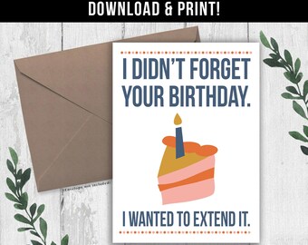 Friend Forgets Friend's Birthday Card - Etsy