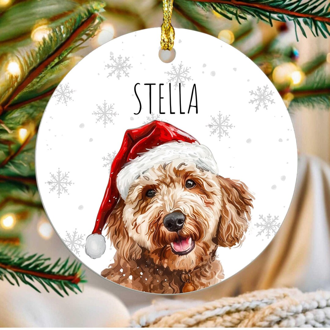 Personalized Goldendoodle Christmas Ornament, Custom Doodle Dog ...