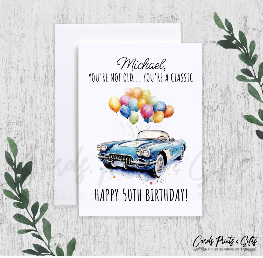 Personalized 50th Birthday Card, Funny Getting Old Card, 50th Birthday ...