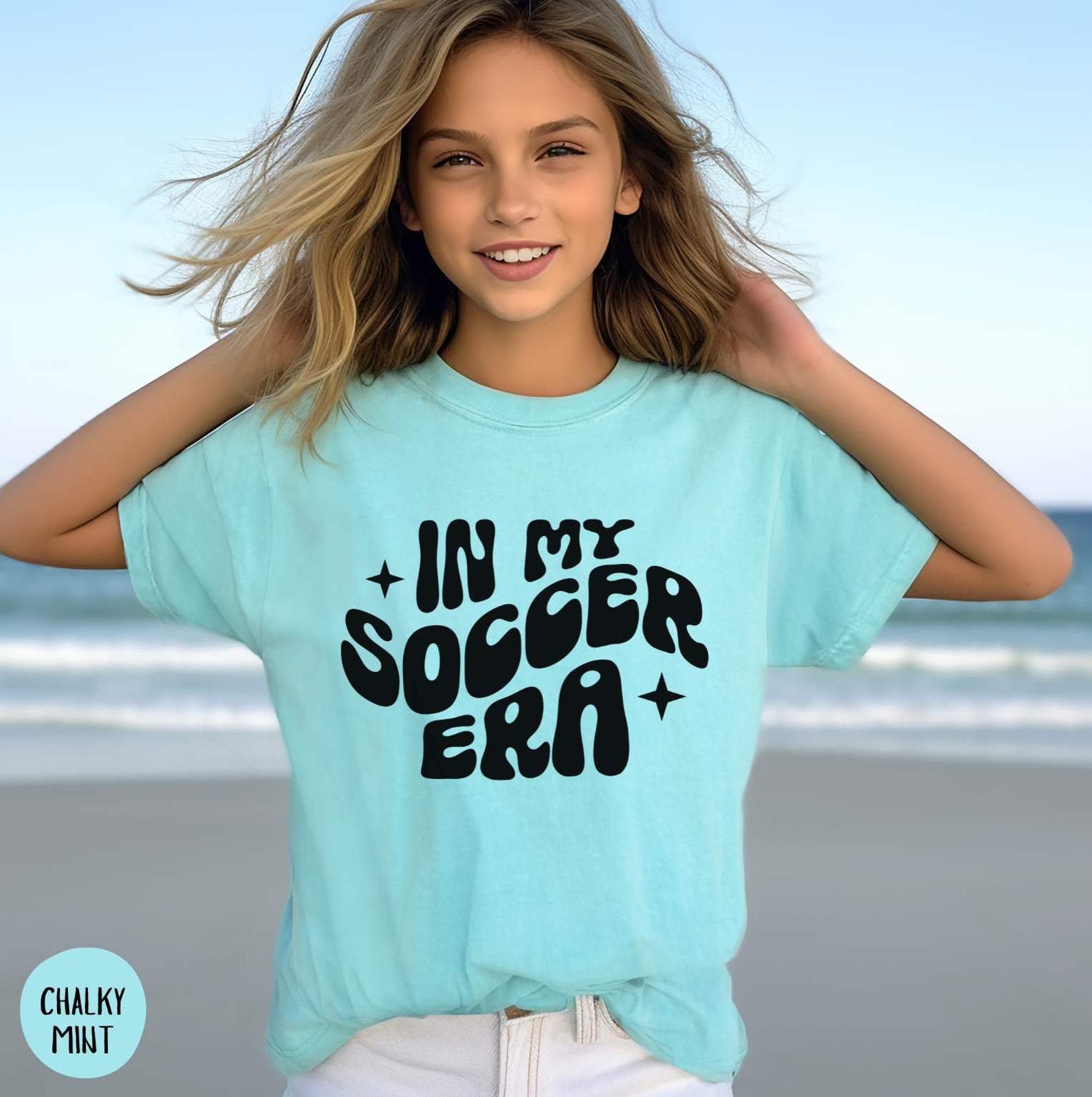 Comfort Colors Soccer Kids Shirt, in My Soccer Era, Cute Soccer Youth ...