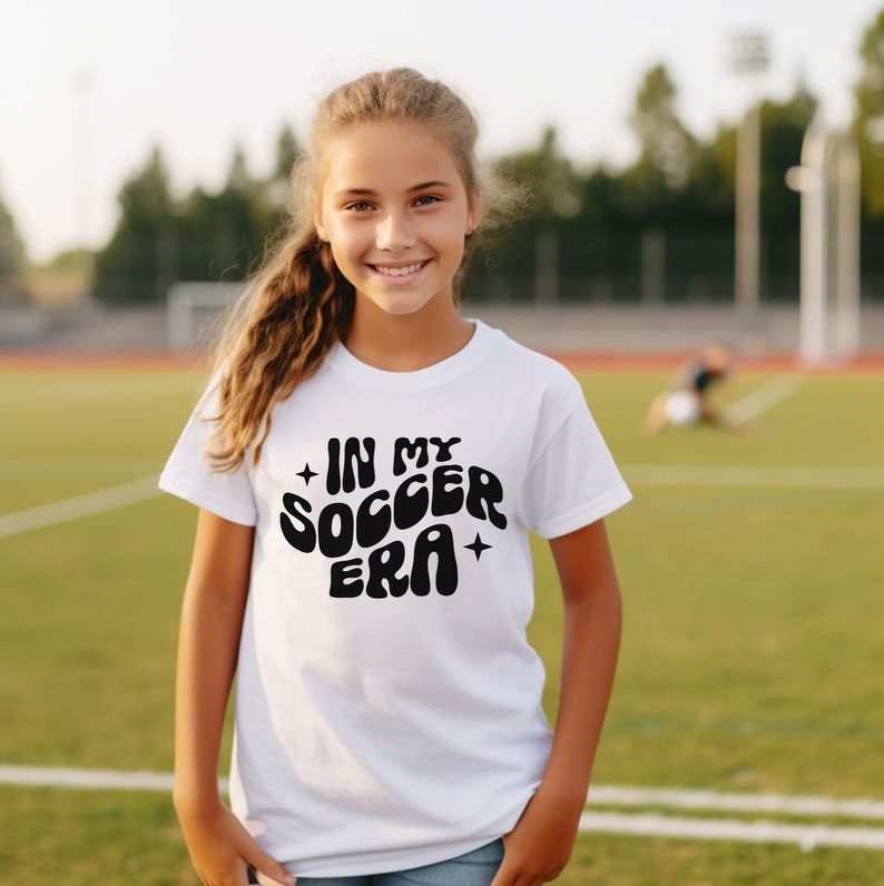 Comfort Colors Soccer Kids Shirt, in My Soccer Era, Cute Soccer Youth ...