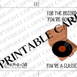 DIGITAL DOWNLOAD Funny Birthday Card for Vinyl Collector, Classic Retro ...