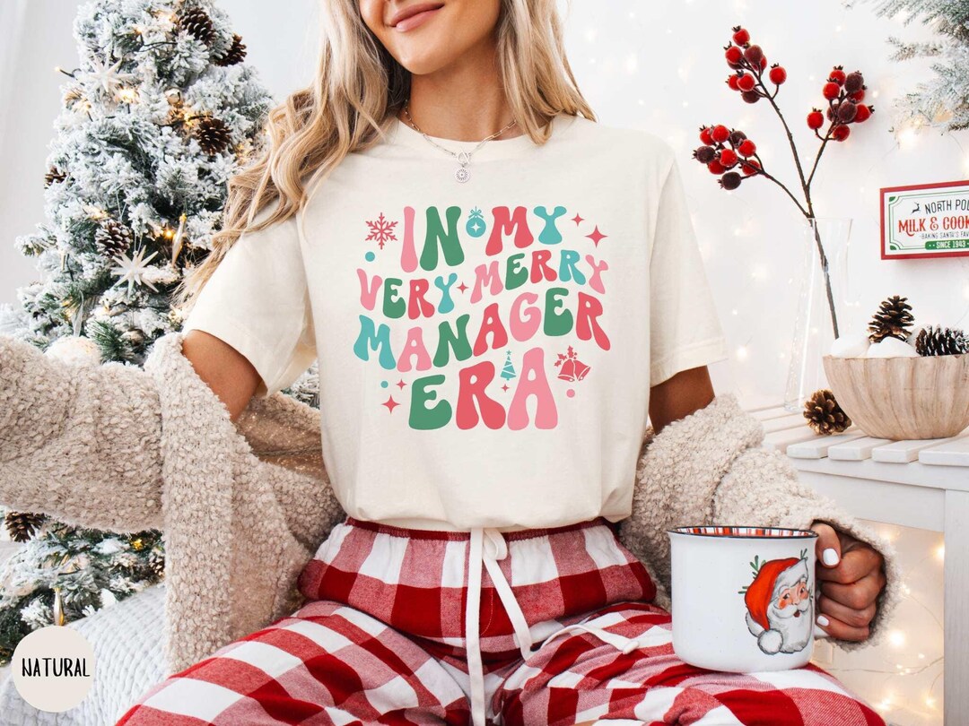 Manager Christmas Shirt, in My Very Merry Manager Era Tshirt, Retro ...